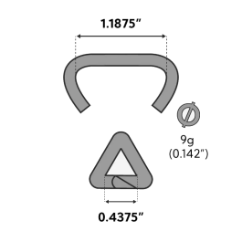 King Hughes 9 Gauge 1-3/16" Galvanized D Ring Blunt Tip | 09D25BLK-F ...