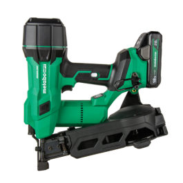 Metabo HPT 18V MultiVolt Cordless Coil Roofing Nailer Kit w/ Siding ...